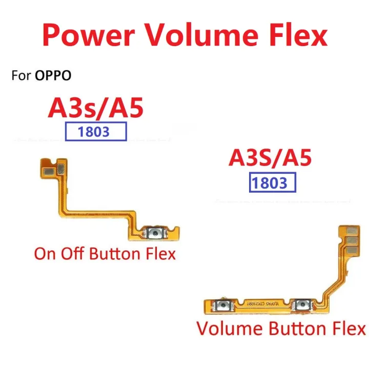 Power ON OFF Mute Switch Control Key Volume Button Flex Cable For OPPO A3S/A5(1803) | Lazada