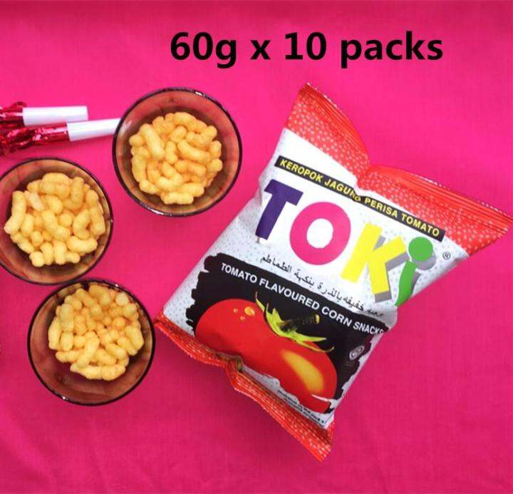LY99 TOKI KEROPOK JAGUNG PERISA TOMATO 60G X 10PACKS | Lazada