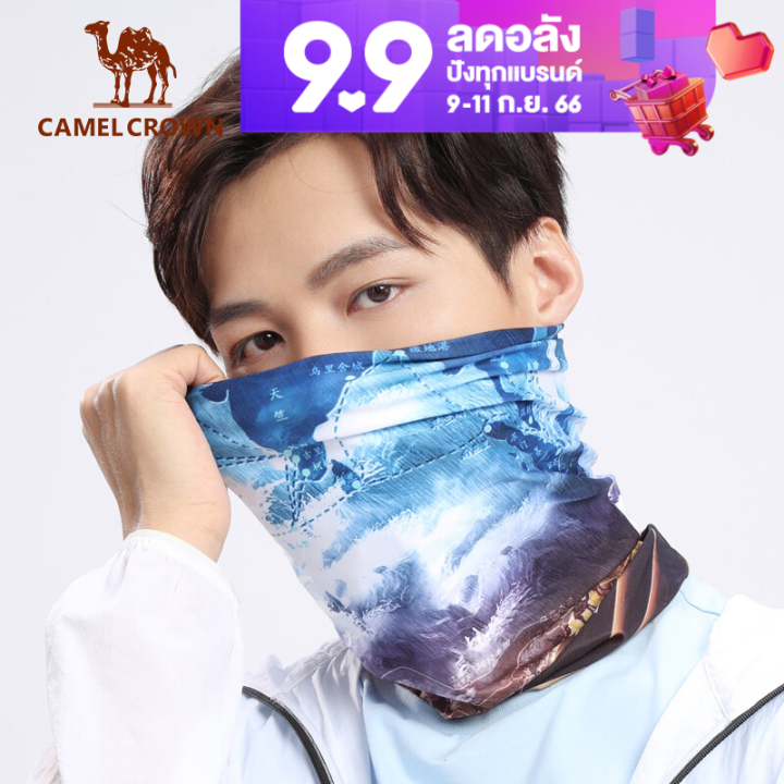 CAMELCROWN ผ้าพันคอตกปลาหน้ากากขี่มอไซด์กันกันแดดกันรังสีอัลตราไวโอเลตผ้าพันคอกีฬาผ้าผ้าพันคอ ...