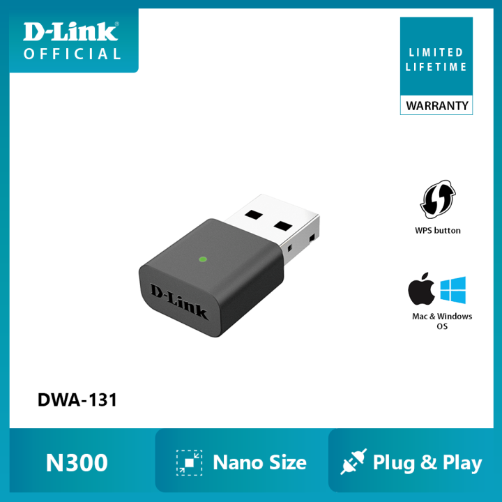 D-Link DWA-131 N300 Wireless Nano USB Adapter ตัวรับสัญญาณ Wi-Fi USB ...