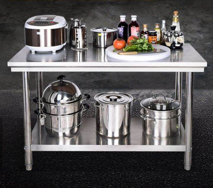 2 Tier Stainless Steel Workbench Restaurant Kitchen Operating Table ...