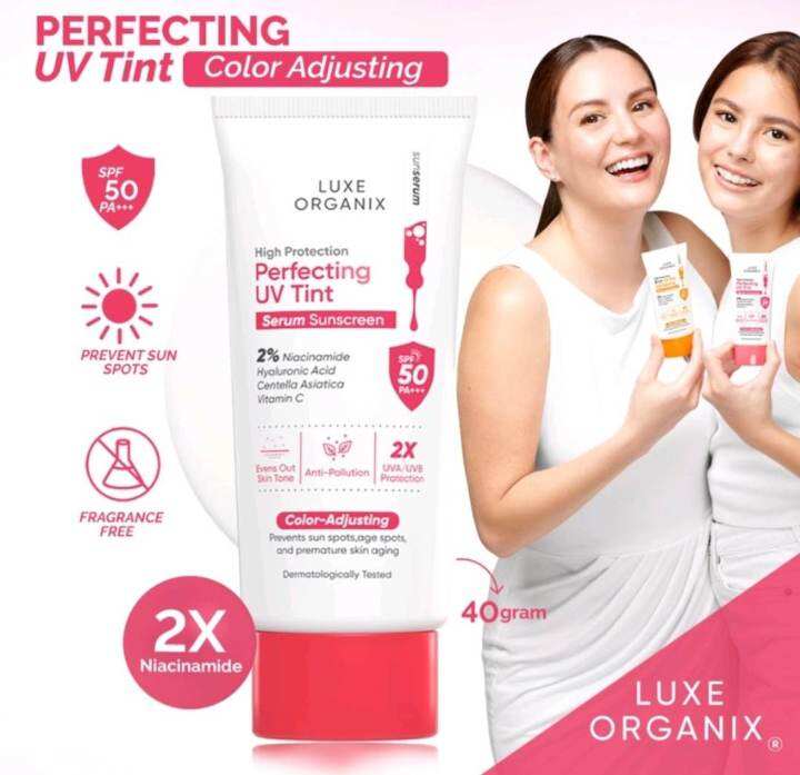 LUXE ORGANIX High Protection Perfecting UV Tint Serum Sunscreen SPF 50 PA +++ | Lazada PH