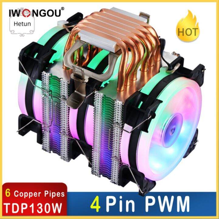CPU Cooler 2011 6ท่อความร้อนโปรเซสเซอร์ Cooler X99สำหรับ In Lga1700 AMD ...