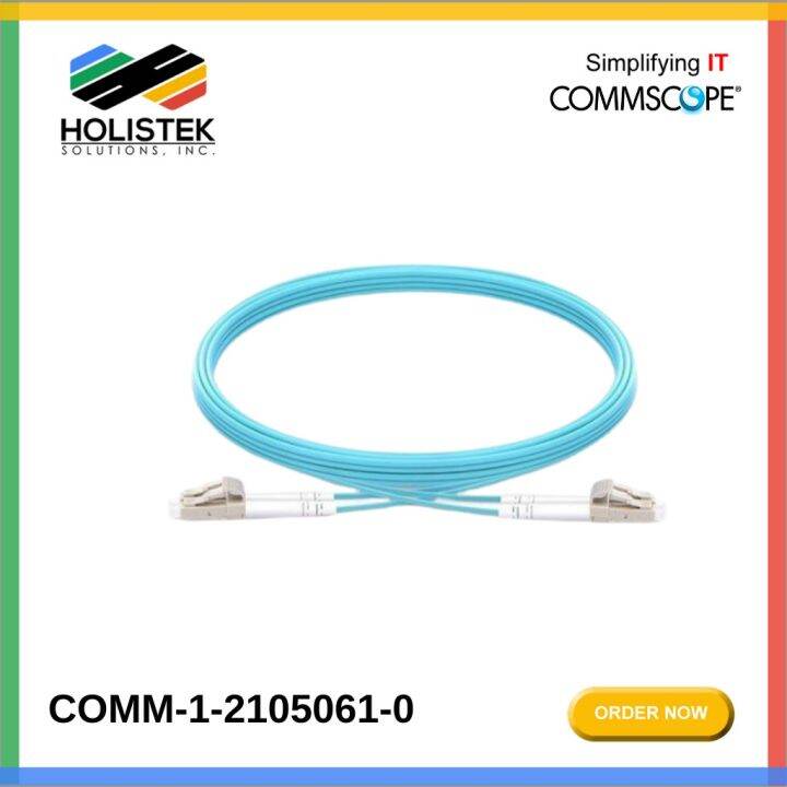 Commscope Fiber Optic Patch Cord, Duplex, Multimode, LC/UPC to LC/UPC ...