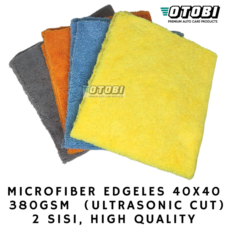 Edgeless Microfiber 380GSM Halus 40x40 Drying Towel Detailing Edgless ...
