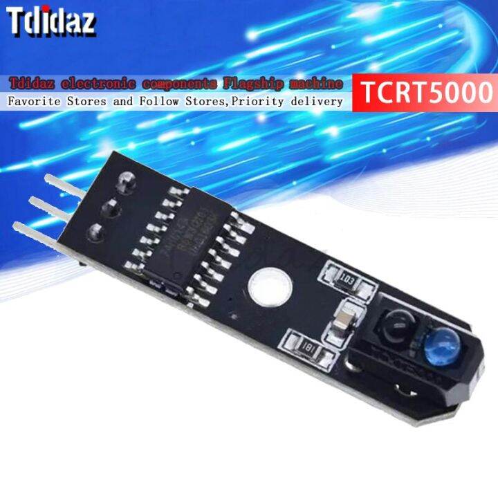 1-way tracking module smart car TCRT5000 infrared tracking sensor black ...