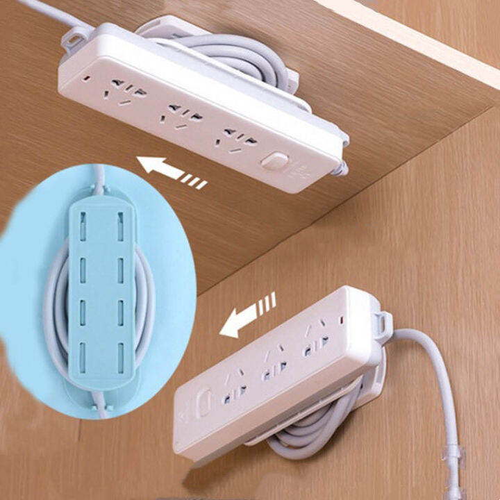 Wall Mounted Socket Self Adhesive Row Plug Stand With Winder Two-In-One ...