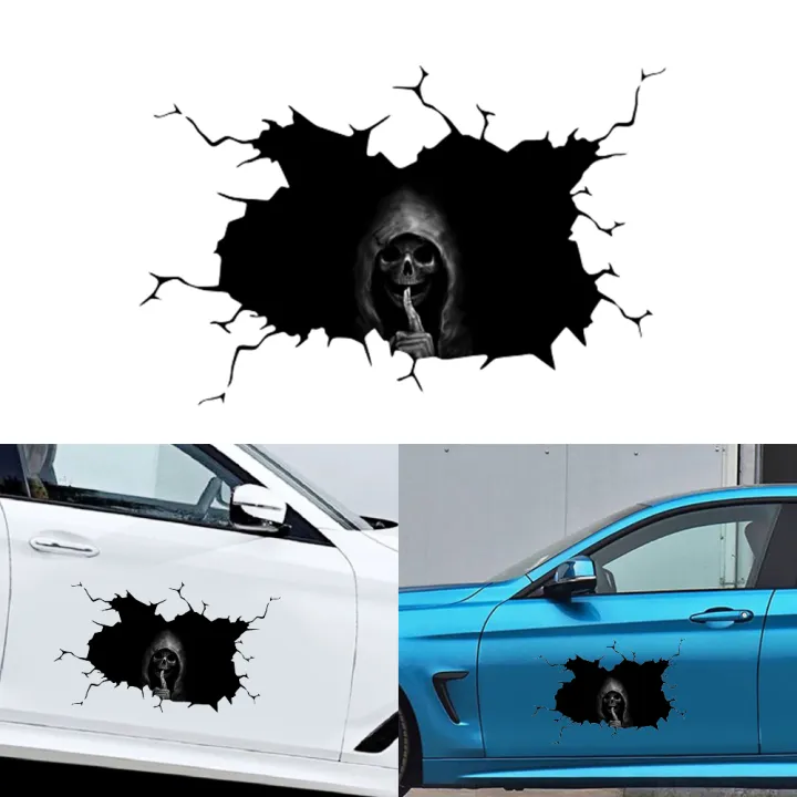Universal Car Sticker Racing Car Body Side Roof Hood Decal Black for ...