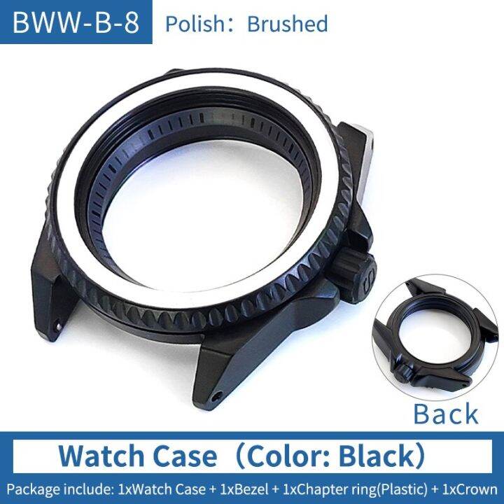 Samurai Watch Case Set 3 Crown Position Stainless Steel For Seiko ...