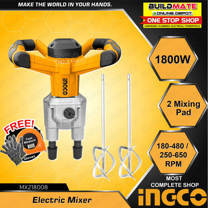 INGCO Electric Mixer 1800W MX218008 FREE TAPEMEASURE & GLOVES ...