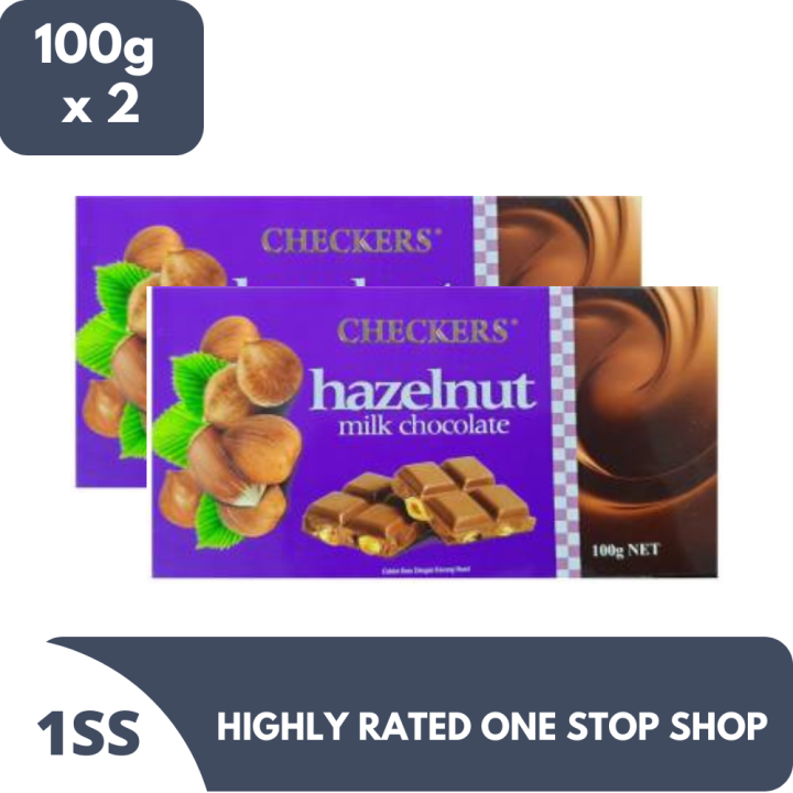 Checkers Hazelnut Milk Chocolate 100g x 2 | Lazada PH