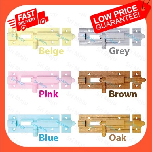 Selak Pintu Plastik / PVC Door Bolt Slug Latch Security Door Slide Shed ...