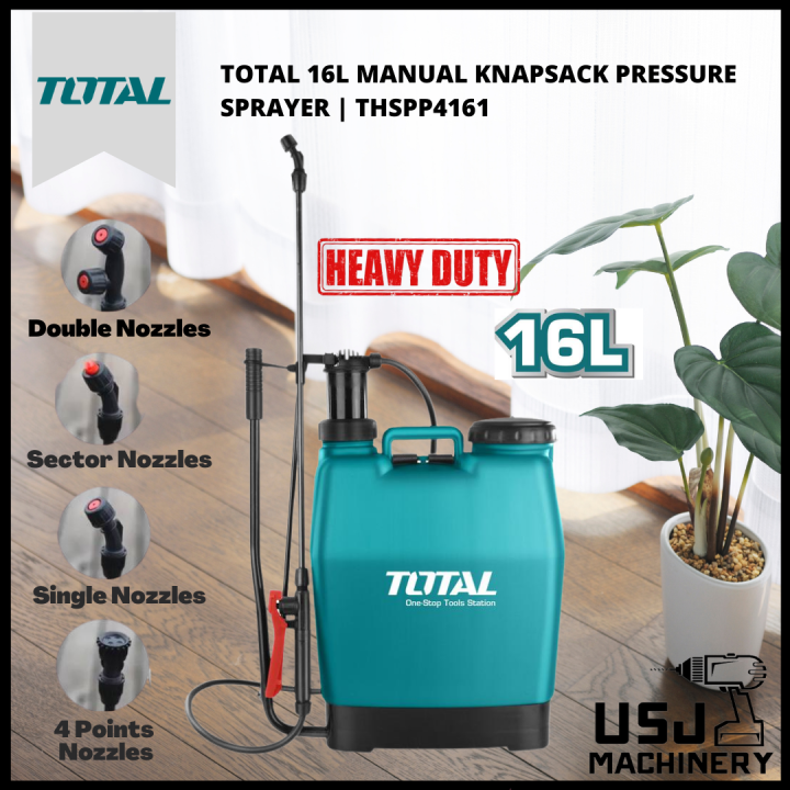 TOTAL 16L 4.5Bar Manual KNAPSACK Pressure Sprayer - Heavy Duty ...
