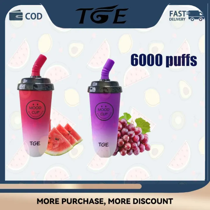 TGE vapesmoke 6000 puffs mini juice cup Disposable vape 15ml vaper ...