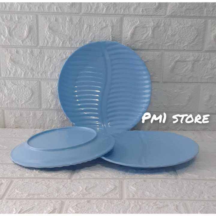 PIRING ELEGAN !!! 6 PcsPiring melamin ukir daun Hijau dan biru/ Piring ...