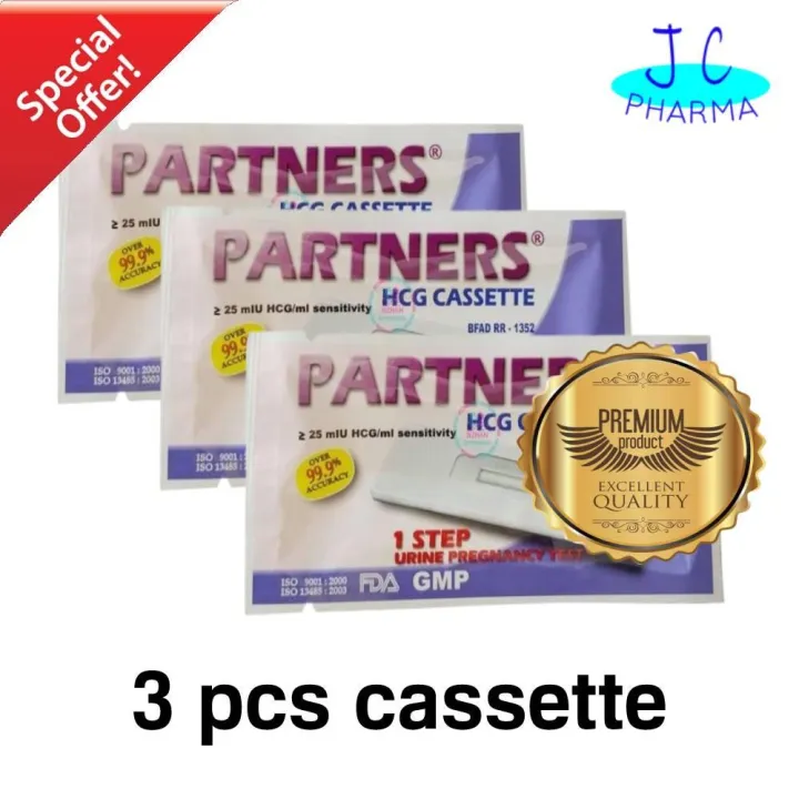 Authentic PARTNERS Pregnancy Test Cassette 3pcs | Lazada PH