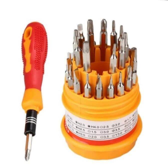 obeng set lengkap toolkit service 31 in 1 screwdriver set | Lazada Indonesia