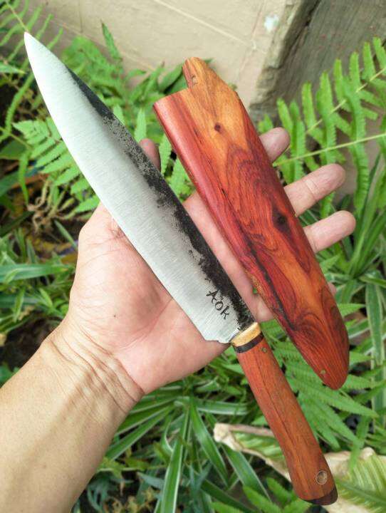 มีดเหน็บปลายแหลม อีเหน็บ (E-Nep) มีดอีเหน็บ มีดพก มีดเดินป่า มีดแคมป์ ใบ 7.6” SUP9 ตีร้อนชุบแข็ง ...