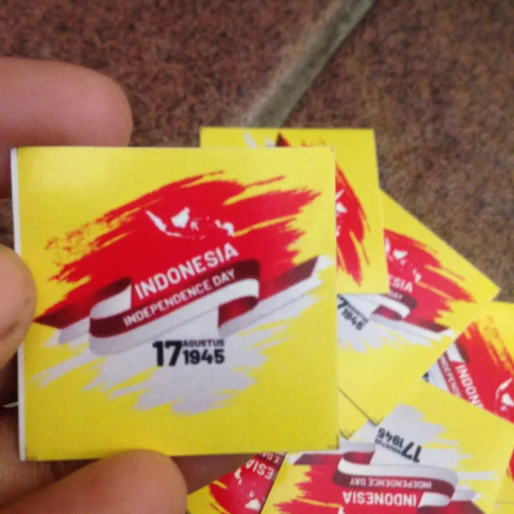 (Kode14) ISI 10 Stiker bendera 3x3cm | Stiker Merah Putih | stiker ...