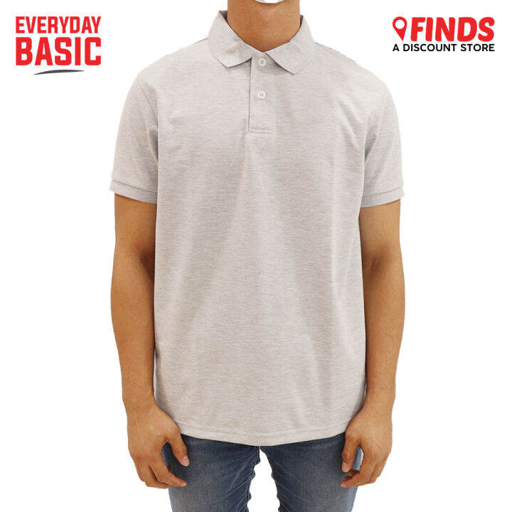 Everyday Basic Tuck Polo Shirt - Melange Gray | Lazada PH
