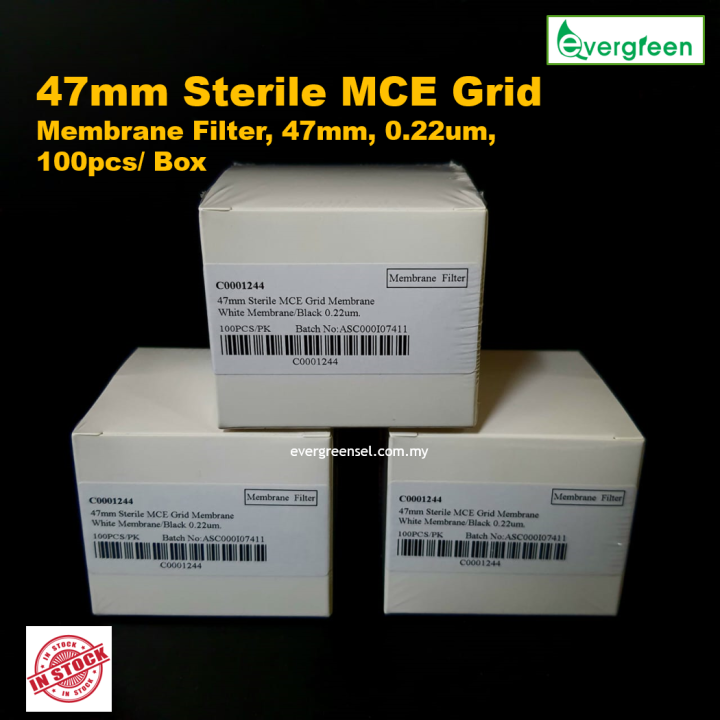 ( READY STOCK ) 47mm Sterile MCE Grid Membrane Filter, 100's/Box for ...