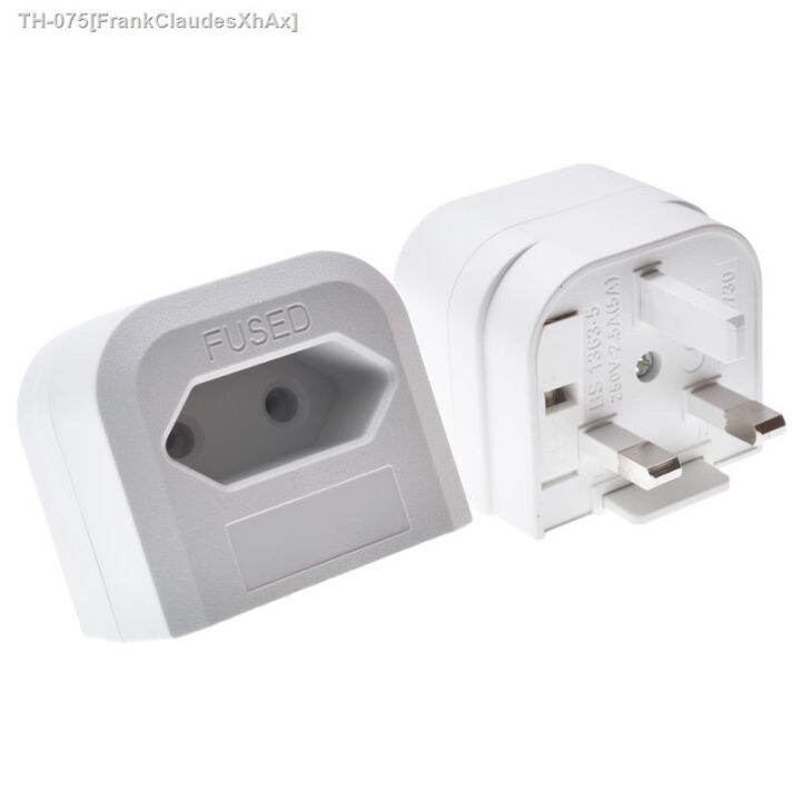 UK Plug Type G Adapter with fuse 13A EU European 2 prong round to UK ...