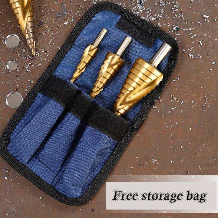 STEEL STEP CONE DRILL BIT HOLE CUTTER TITANIUM COATED | Lazada PH