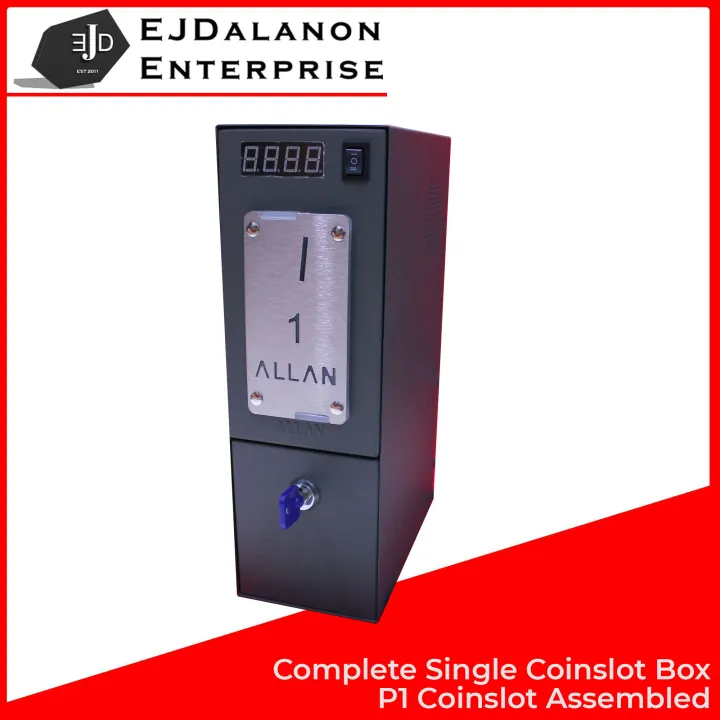 Complete PisoNet P1 Coinslot Box / Piso net Single Coin slot Metal Box ...
