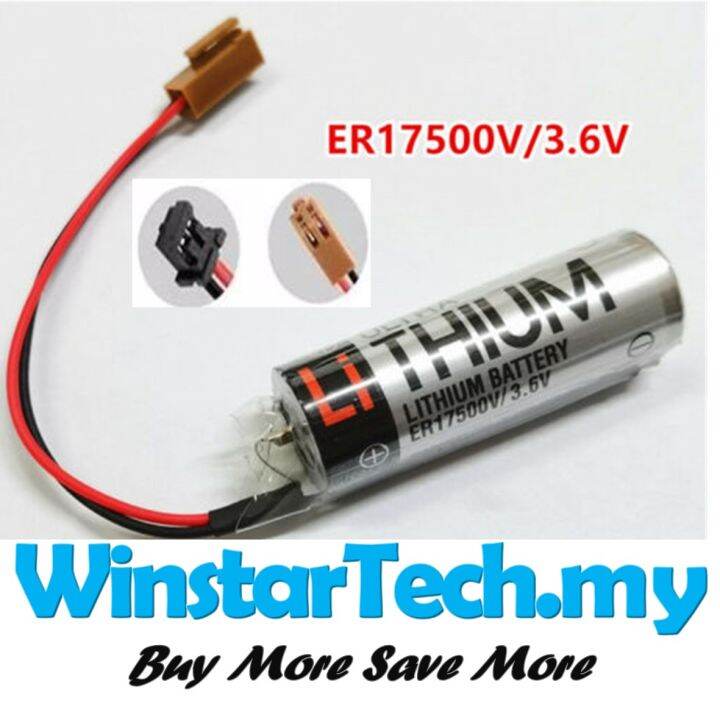 Toshiba ER6V ER17500V 3.6V 2700mAh PLC Lithium Battery with Plug ...