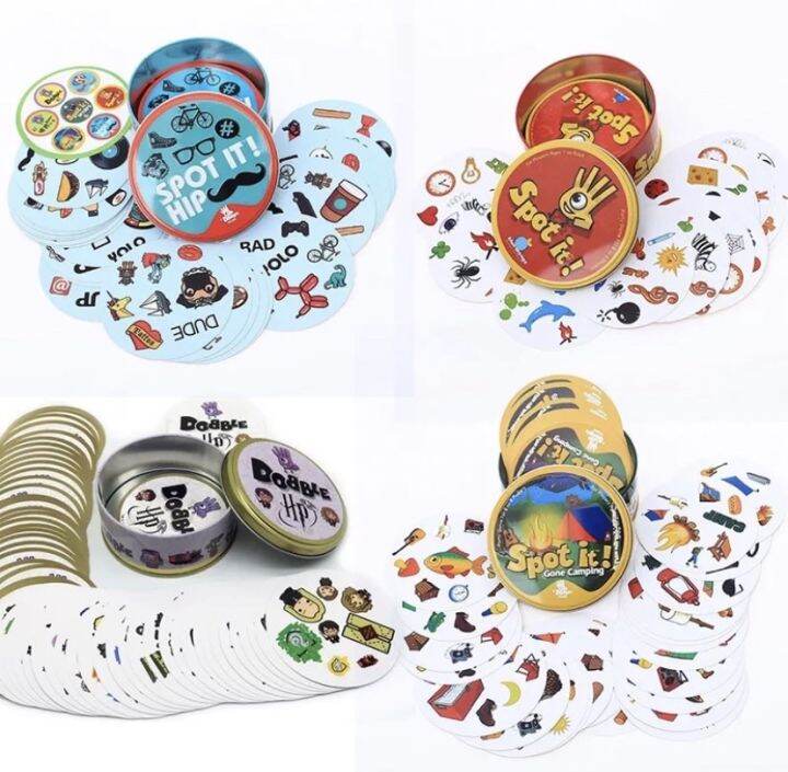 Dobble Card Game Spot It Potte เกมกระดาน 2 ถึง 10 ผู้เล่น สําหรับ ...