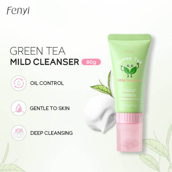 FENYI Green Tea Oil Control Cleanser With Massage Head 80g Hydrating ...