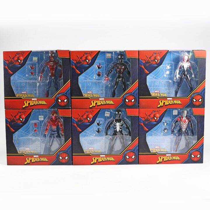 Spiderman Miles Morales Gwen Stacy Spider Man 2099 PVC Action Figure ...