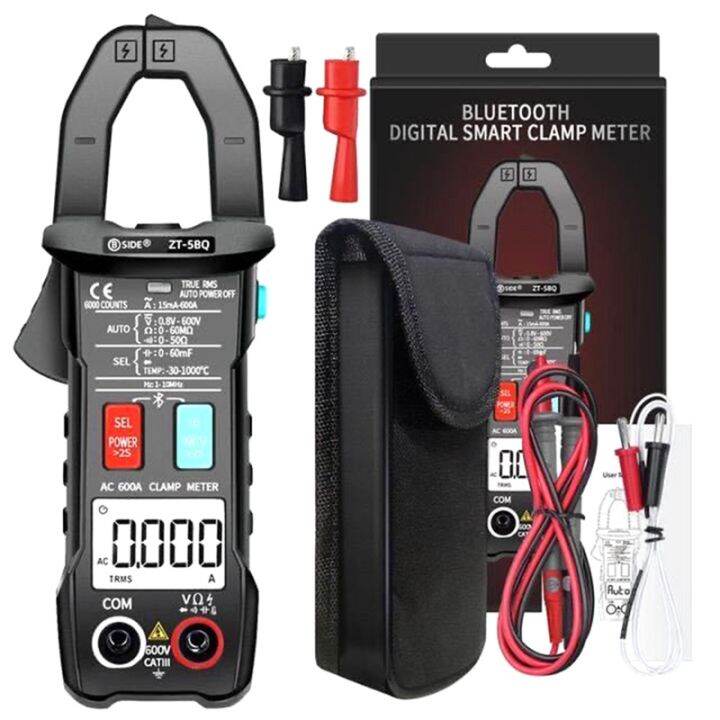 BSIDE ZT-5BQ Bluetooth Clamp Meter AC/DC Voltmeter Ammeter Auto Range ...