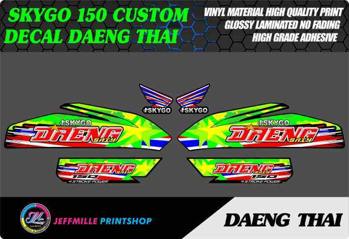 Skygo 150 Custom Sticker Decal Daeng Sai4 Thai | Lazada PH