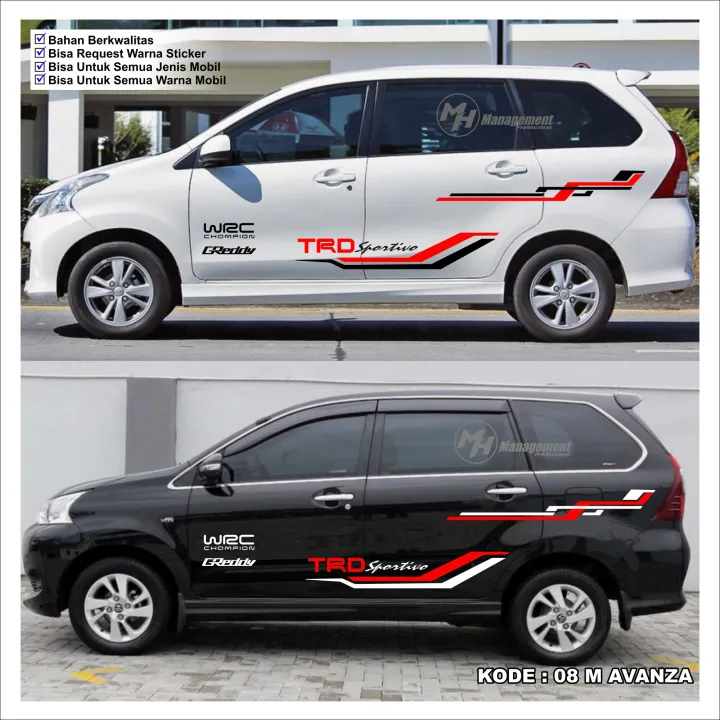Sticker Mobil Toyota Avanza TRD Sportivo Stiker Sponsor WRC Champion ...