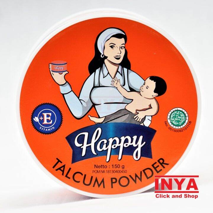 HAPPY TALCUM POWDER 150gr + Vitamin E - Bedak Bayi | Lazada Indonesia