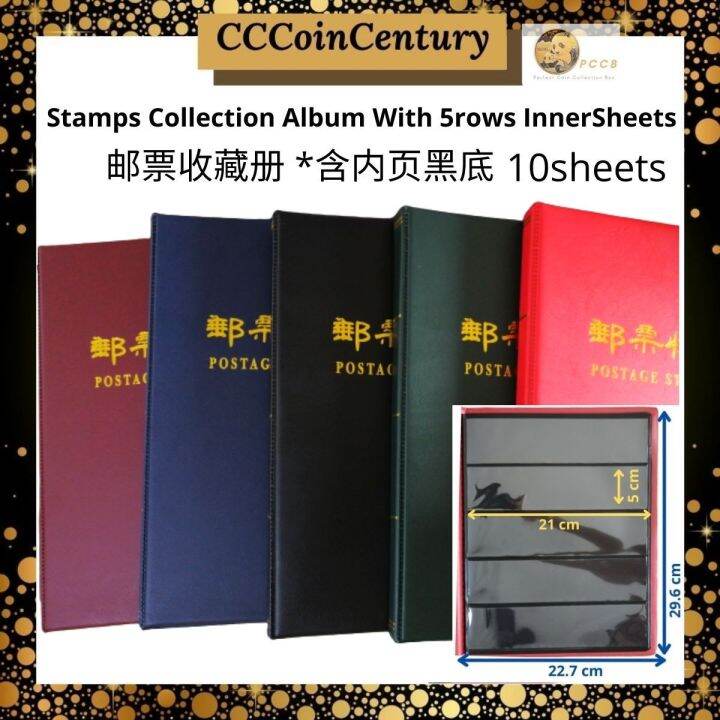 【READY STOCK KL MALAYSIA】Stamps Collection Album With 5rows InnerSheet ...