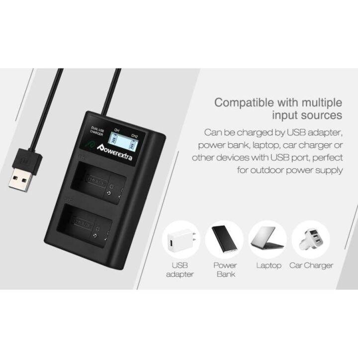 POWEREXTRA DUAL SMART CHARGER SONY NP-BX1 FOR SONY CX405 RX100 ETC ...