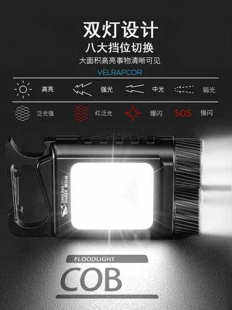 LED COB senter portable lentera tipe-C USB pengisian lampu kerja ...