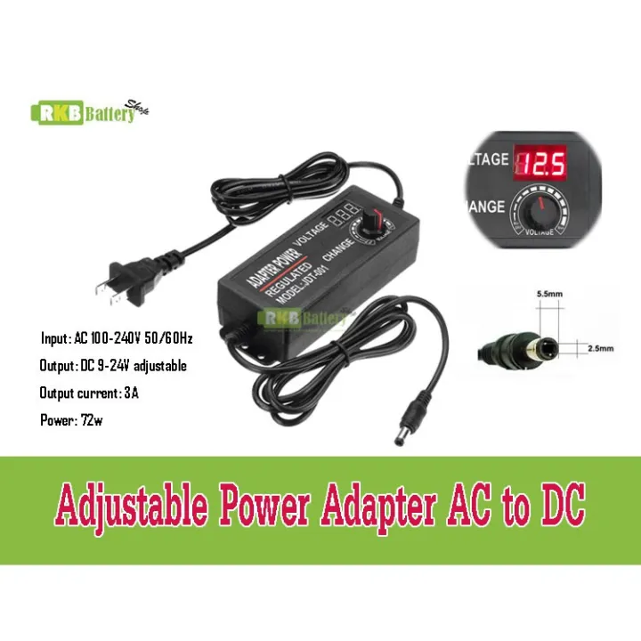 พร้อมส่ง Adjustable Power Adapter AC to DC 9-24V 3A 5A 72W 120W ...