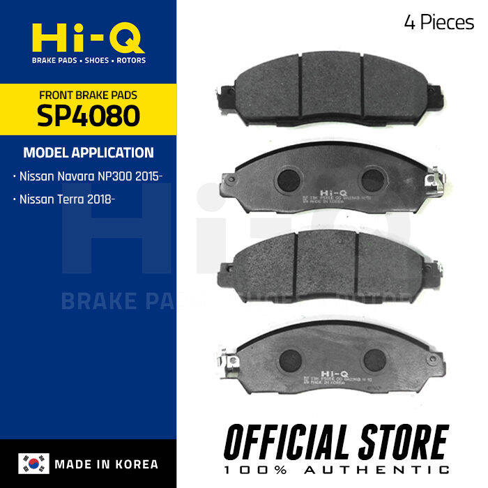 Hi-Q Front Brake Pads for Nissan Navara NP300 2015-up, Terra 2018-, 4 ...