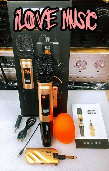 UX2 UHF Wireless Microphone System Handheld Led Mic/tested before ship ...