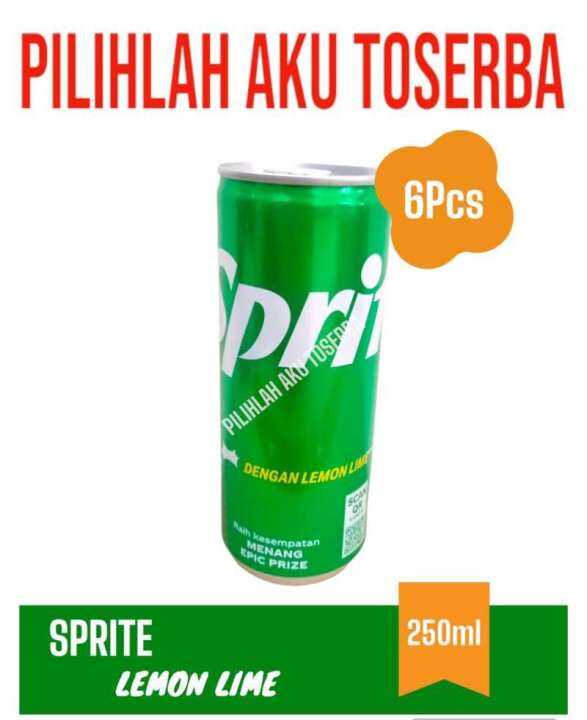 Sprite KALENG CAN 250 ml - ( HARGA 6 Kaleng ) | Lazada Indonesia