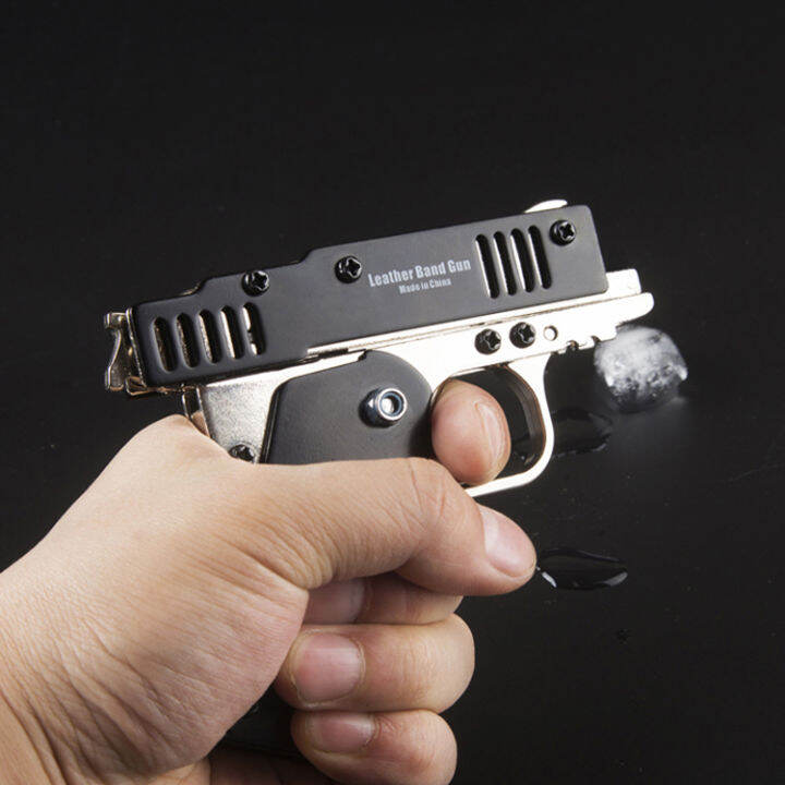 New fourth-generation all-metal rubber band gun back-blowing mini ...