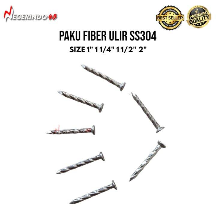 Paku fiber kapal ss304 1, 1¼, 1½ / paku ulir stainles | Lazada Indonesia