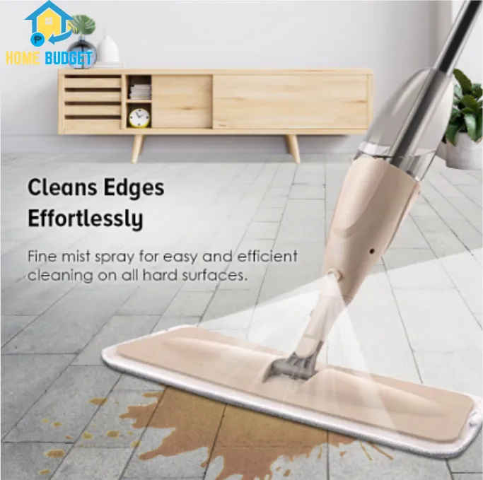 Home Budget Spray Mop 360 Degree Spin mop Head Flat Floor Cleaner Water ...