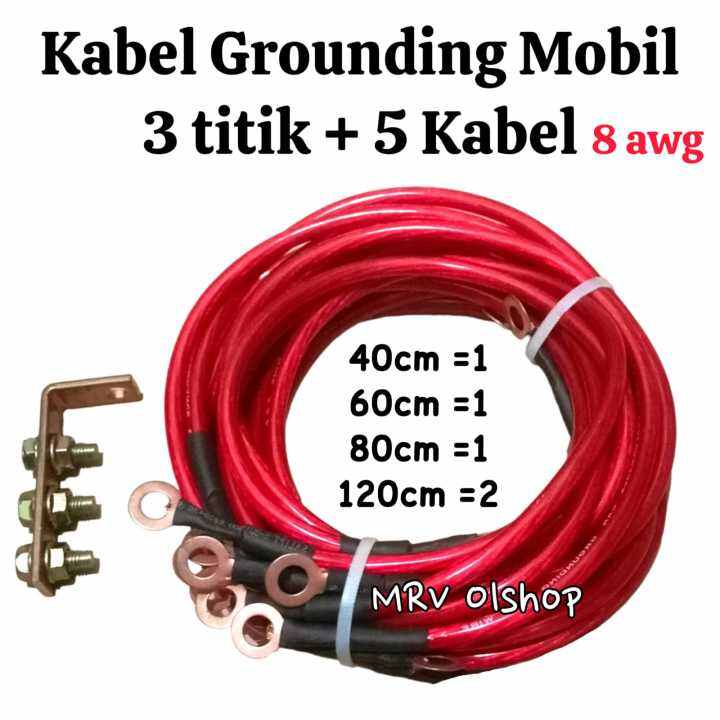 3 Titik Ground Wire Kit Kabel Grounding Mobil 8 AWG | Lazada Indonesia