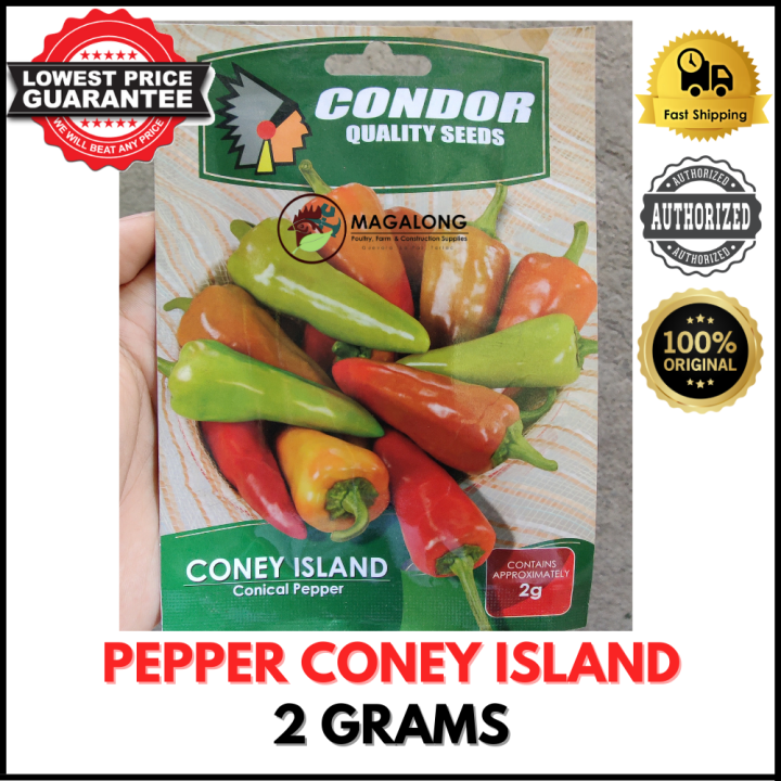CONDOR SEEDS - CONICAL PEPPER SEEDS - CONEY ISLAND 2 Grams | Lazada PH