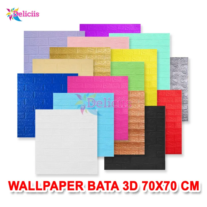 Wallpaper Bata 3D Foam 70x77cm BrickFoam Premium Warna | Lazada Indonesia