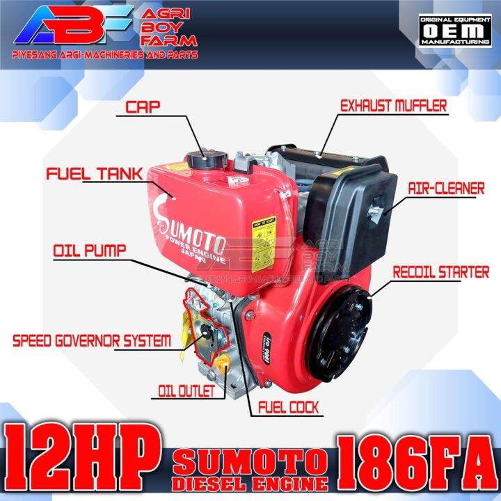 12HP 16HP Aircooled Diesel Engine | Lazada PH